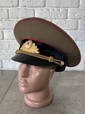 Soviet Army Military Officer's Visor Cap Commander Hat 57 cm USSR ...
