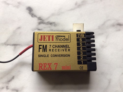 Jeti Rex 7 mini 35mhz FM receiver with Futaba Ch 67 crystal for glider ...