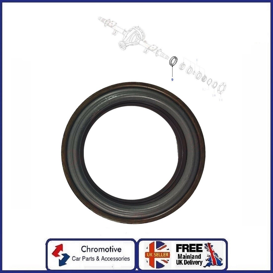 FORD TRANSIT MK7 (2006-2013) Rear Axle Half Shaft Gasket Hub Seal Nut ...
