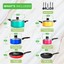 Vremi VR0041 Nonstick Cookware Set Colored Kitchen Pots and Pans, 15 ...