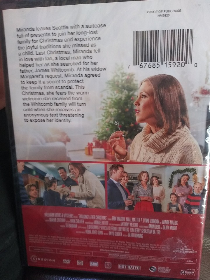 Engaging Father Christmas (DVD, 2017) Hallmark, Erin Krakow, BRAND NEW ...