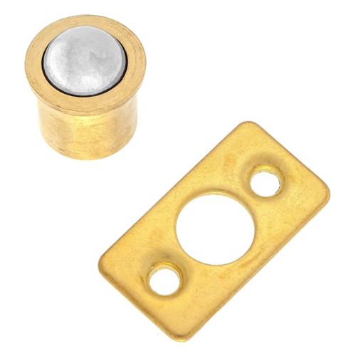 1 Set 9.5mm Brass Ball Catch Strike Plate Latch Spring Button Push ...