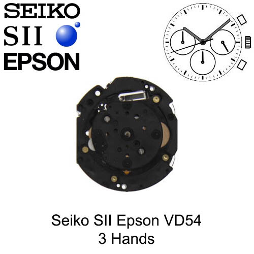 Genuine Seiko SII Epson VD54 Watch Movement Japan 3 Hands | eBay