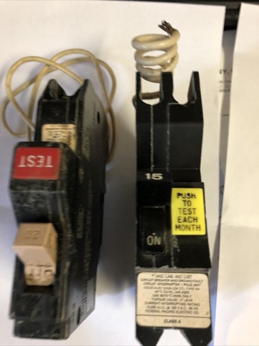 Lot Of 2 Circuit Breakers FPE NAGF15 & Cutler Hammer CH120GF | eBay