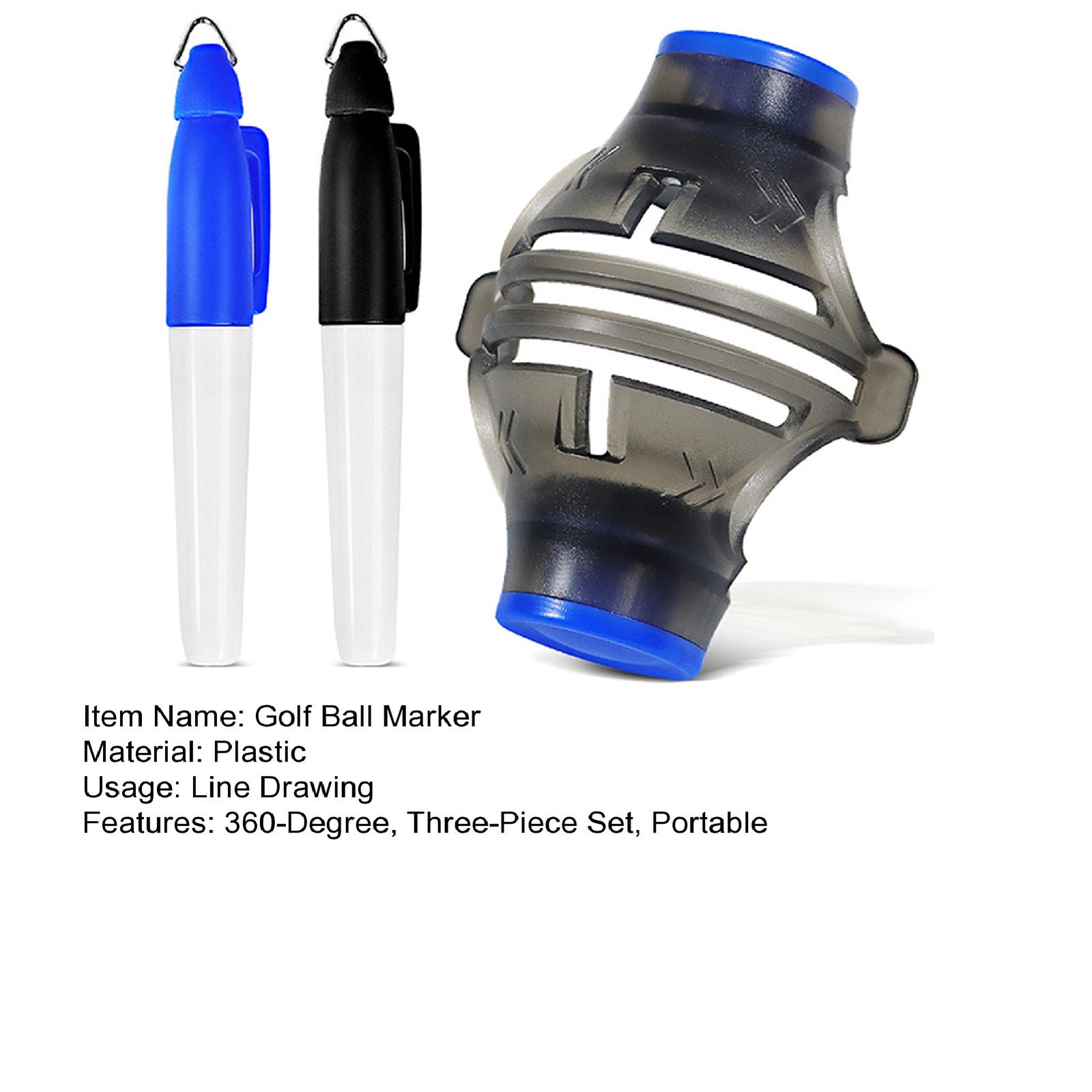 1 Set Golf Ball Liner Scribing Clip Marking Golf Ball Line Marker ...
