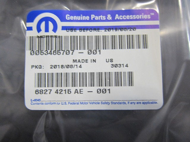 2019 RAM 1500 DT Front License Plate Mounting Bracket Mopar OEM ...