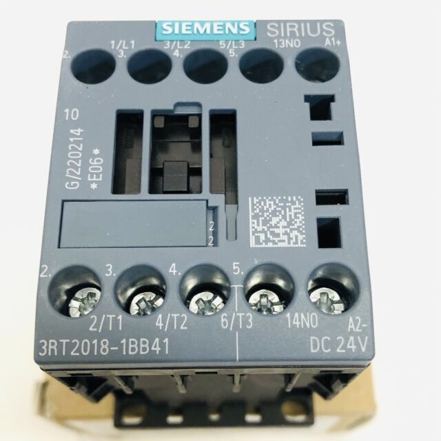 Siemens SIRIUS 16A 24V DC/400V 3-Pole S00 Power Contactor (3RT2018 ...
