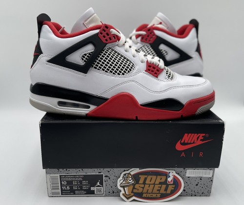 Nike Air Jordan Retro 4 Fire Red 2020 Size 10 Authentic Basketball ...