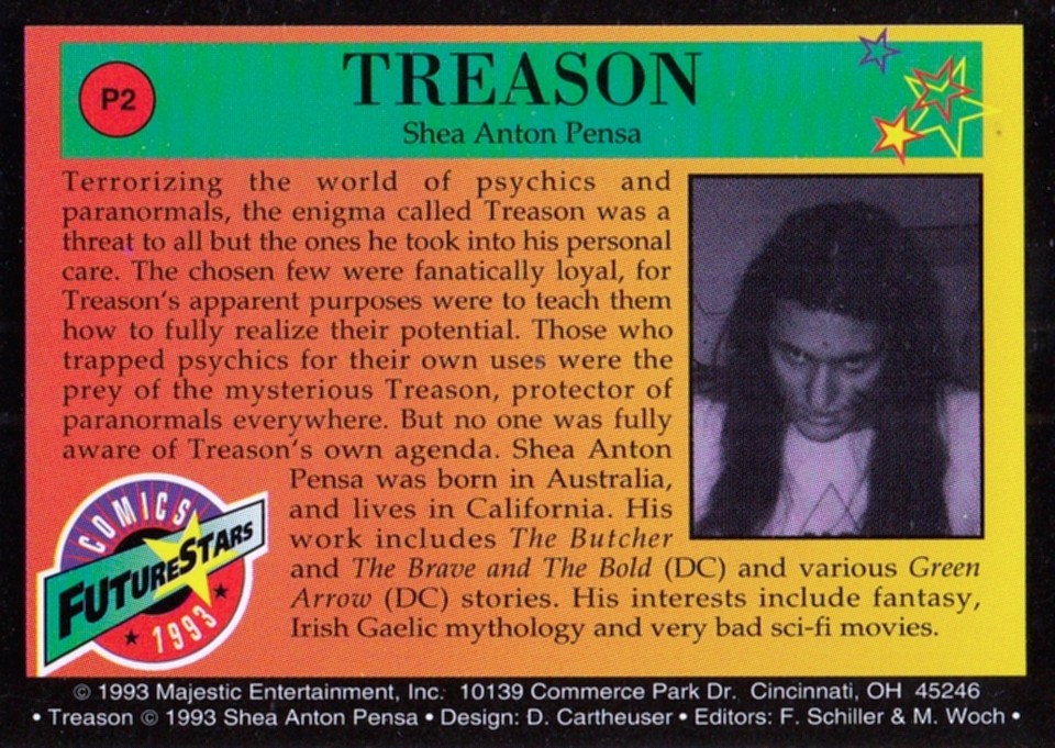 COMICS FUTURE STARS 1993 MAJESTIC ENTERTAINMENT PROMO CARD P2 HOT PICKS ...