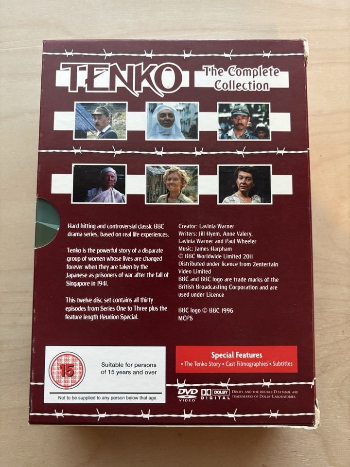 TENKO The Complete Collection DVD Box Set 1981 Classic War Drama TV ...