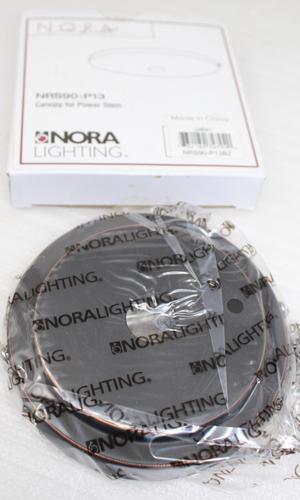 Nora Lighting NRS90-P13 Low Profile Bronze 4" Canopy for Rail Power ...