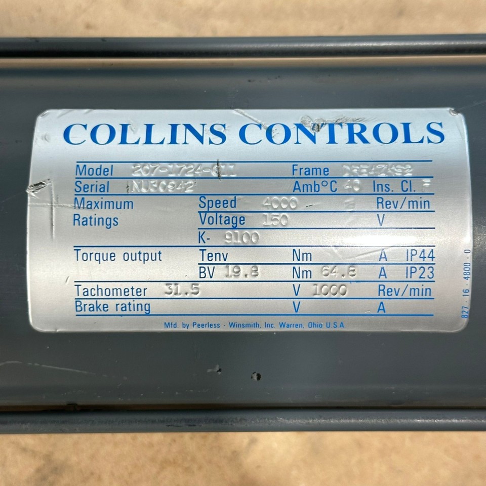 Collins Controls 207-1724-011 Motor | eBay