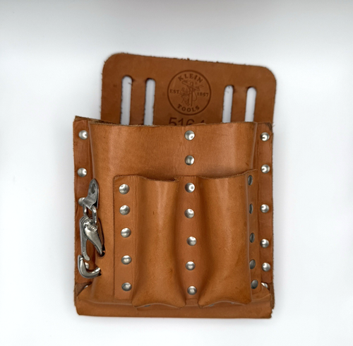 Vintage Klein Tools 5164 8-Pocket Tool Pouch Slotted- Opened Box Never ...