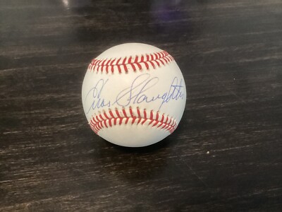 Enos Slaughter Autograph Signed Official MLB Baseball, Cardinals ...