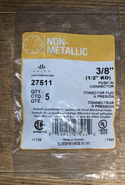 HALEX 27511 3/8 Nylon Hit Lock Connector 5 Count for sale online | eBay