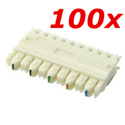 100 Pack - CAT5e 110 Wiring Connecting Punch Down Block Clips Wafers 5 ...