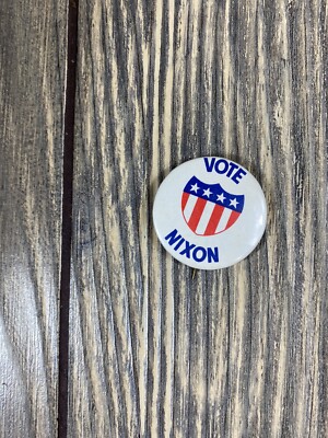 Vintage 1.25” Vote Nixon Red White Blue Political Pin Button M | eBay