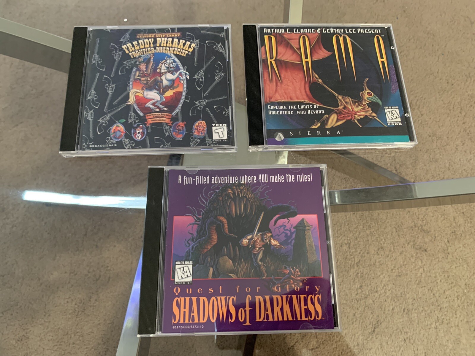 Lot of 3 Sierra Studios PC Games Freddy Pharkas, Rama, & Shadows of ...