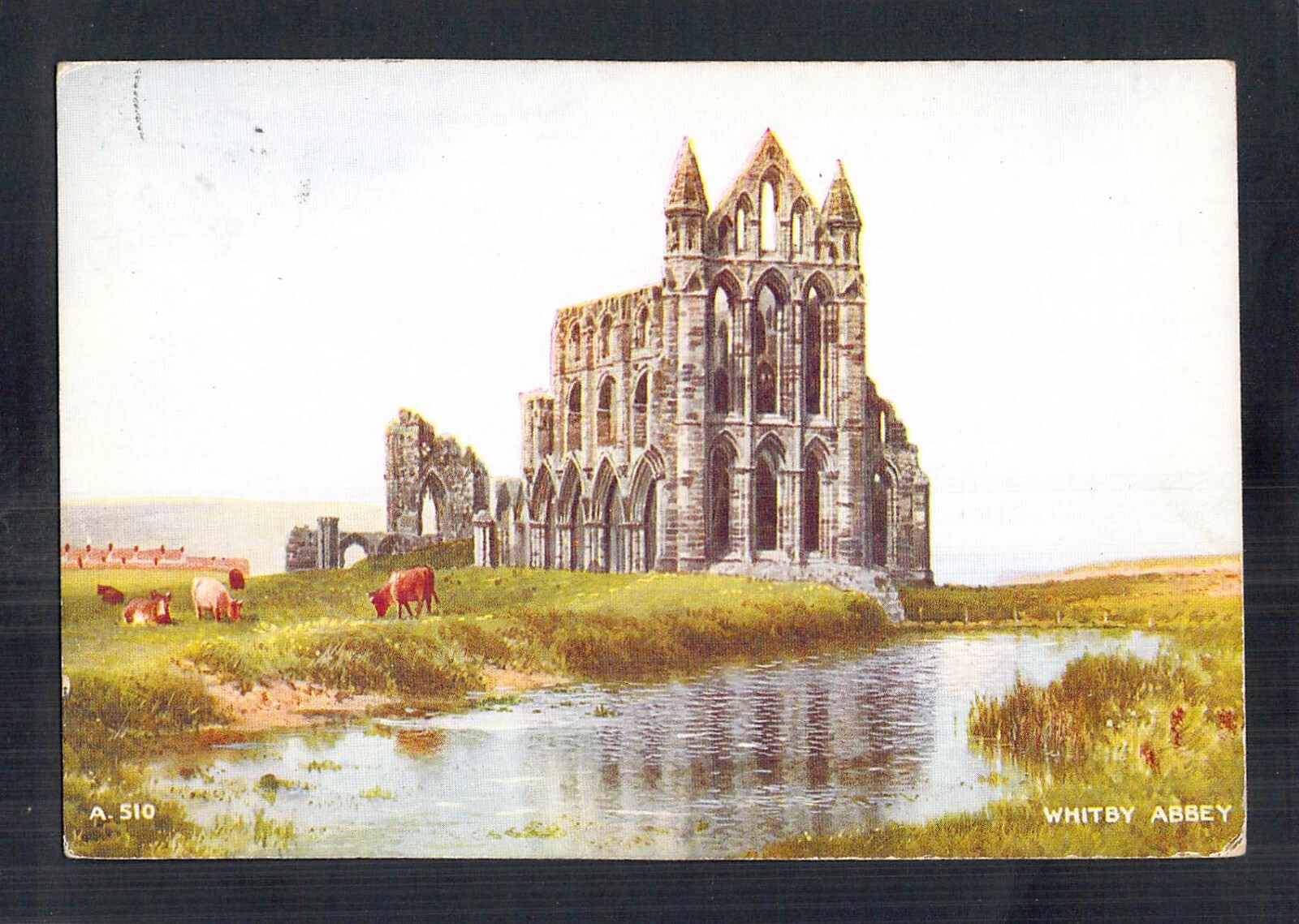 D7073 UK Whitby Abbey PU1950 Valentines Artist vintage postcard | eBay