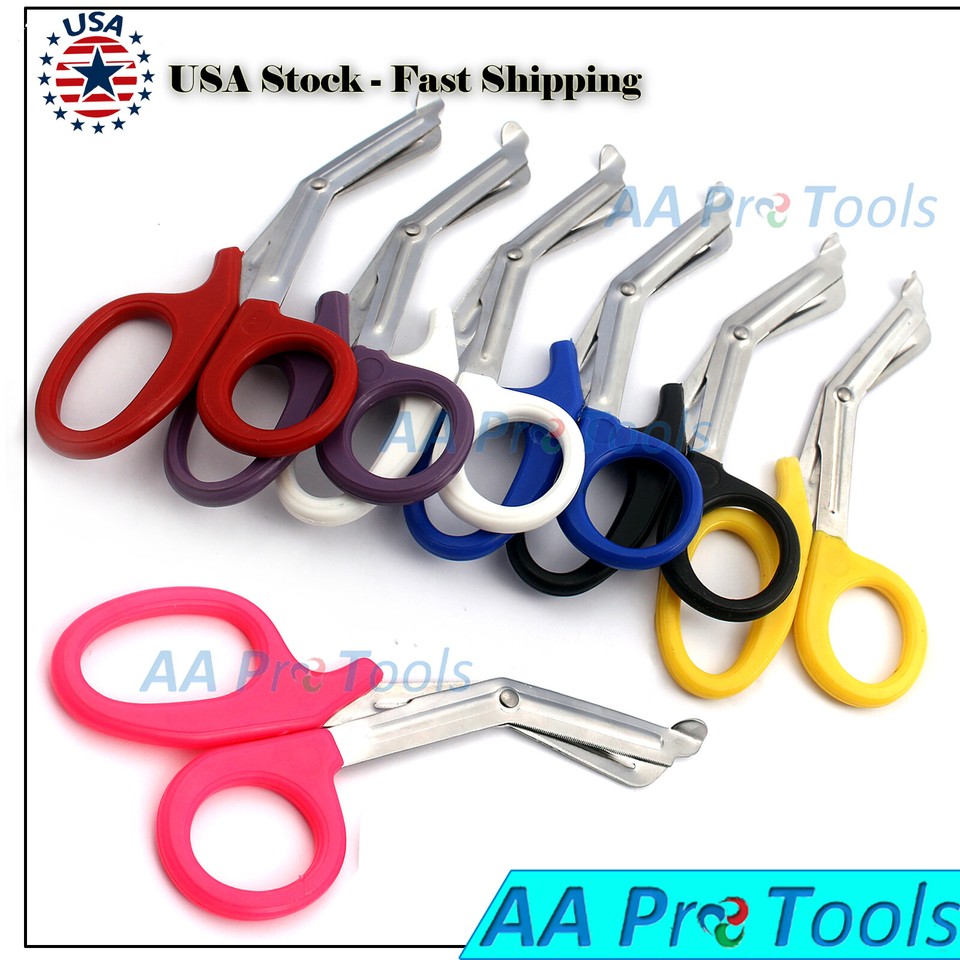 12 PC EMT Shears (Scissors) Bandage Paramedic EMS Supplies 5.5" - NEON ...