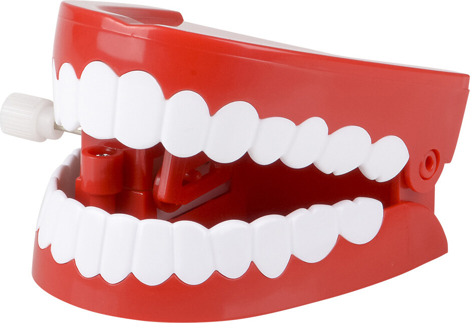Moving TALKING CHATTERING TEETH Dentures Choppers Wind Up Joke Large ...