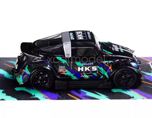 TM 1:64 Black For VW HKS RWB Beetle Classic Sports Diecast Metal Car ...