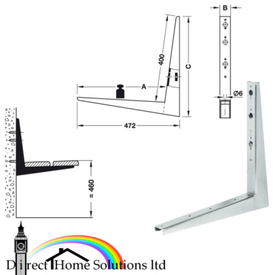 Hafele Hegbo Fixed Bracket For Tables & Bench Seats, 500kg Load Bearing ...