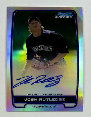 2012 Bowman Chrome #BCA-JR Josh Rutledge Refractor Autograph Auto 303/ ...