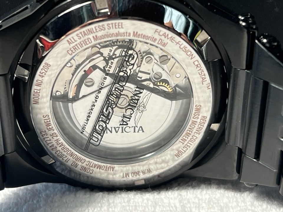 Invicta Reserve 52mm Excursion Swiss Valjoux 7750 Auto Chrono Meteorite ...
