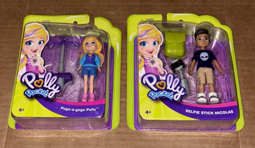 POLLY POCKET - 2018 Selfie Stick Nicolas Boy Doll & Pogo-a-gogo Polly 2 ...