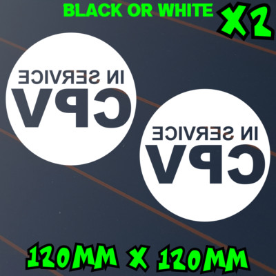 In Service CPV Commercial Passenger Vehicle Sticker Interior Window Car ...