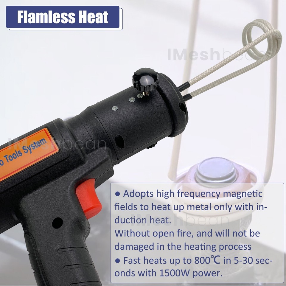 1500W Magnetic Induction Heater Kit Automotive Flameless Bolt Heat Tool ...