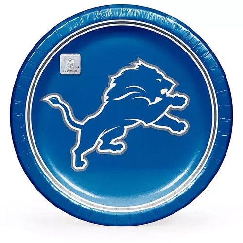 NFL Dinner Paper Plates, 10", 85 ct. ( Team: Detroit Lions ) NEW USA | eBay