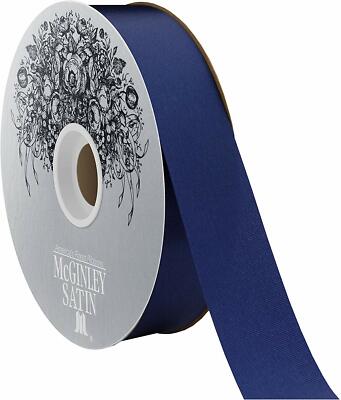 McGinley Satin Acetate Ribbon, Navy Blue - 100yd x 1.3in (282229-033 ...