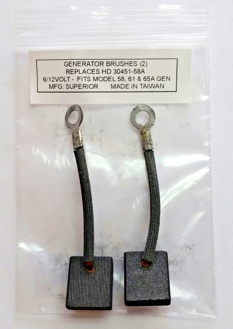 NEW GENERATOR BRUSH SET HARLEY 58 61 & 65A GENERATOR FL XL XLCH RPL HD ...