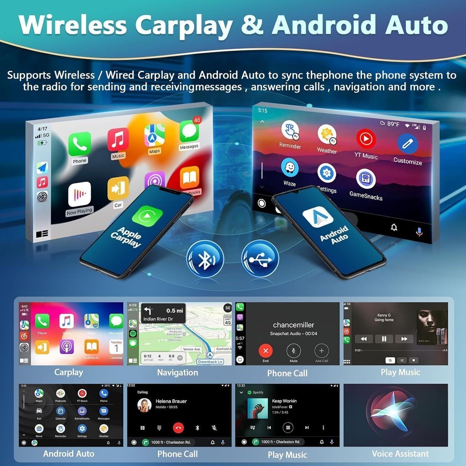 Car Radio Stereo For 2004-2008 Toyota Solara Apple Carplay Android 14 ...