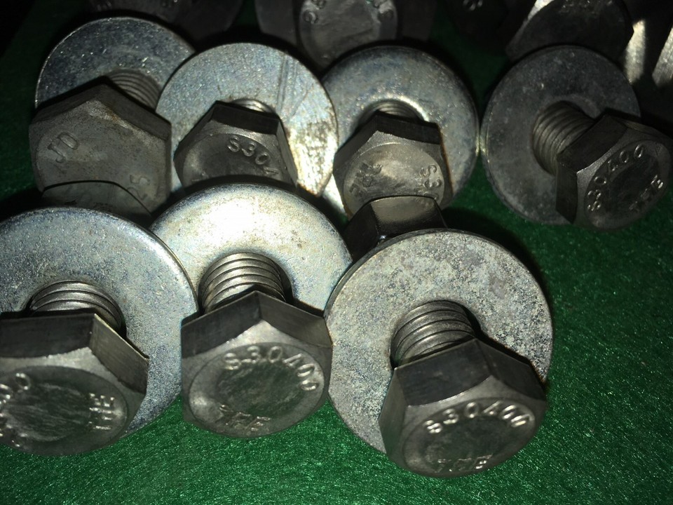Hex Bolt Lot (62) F593-G316 S30400 F593C F593D 651 S31600 washers and ...