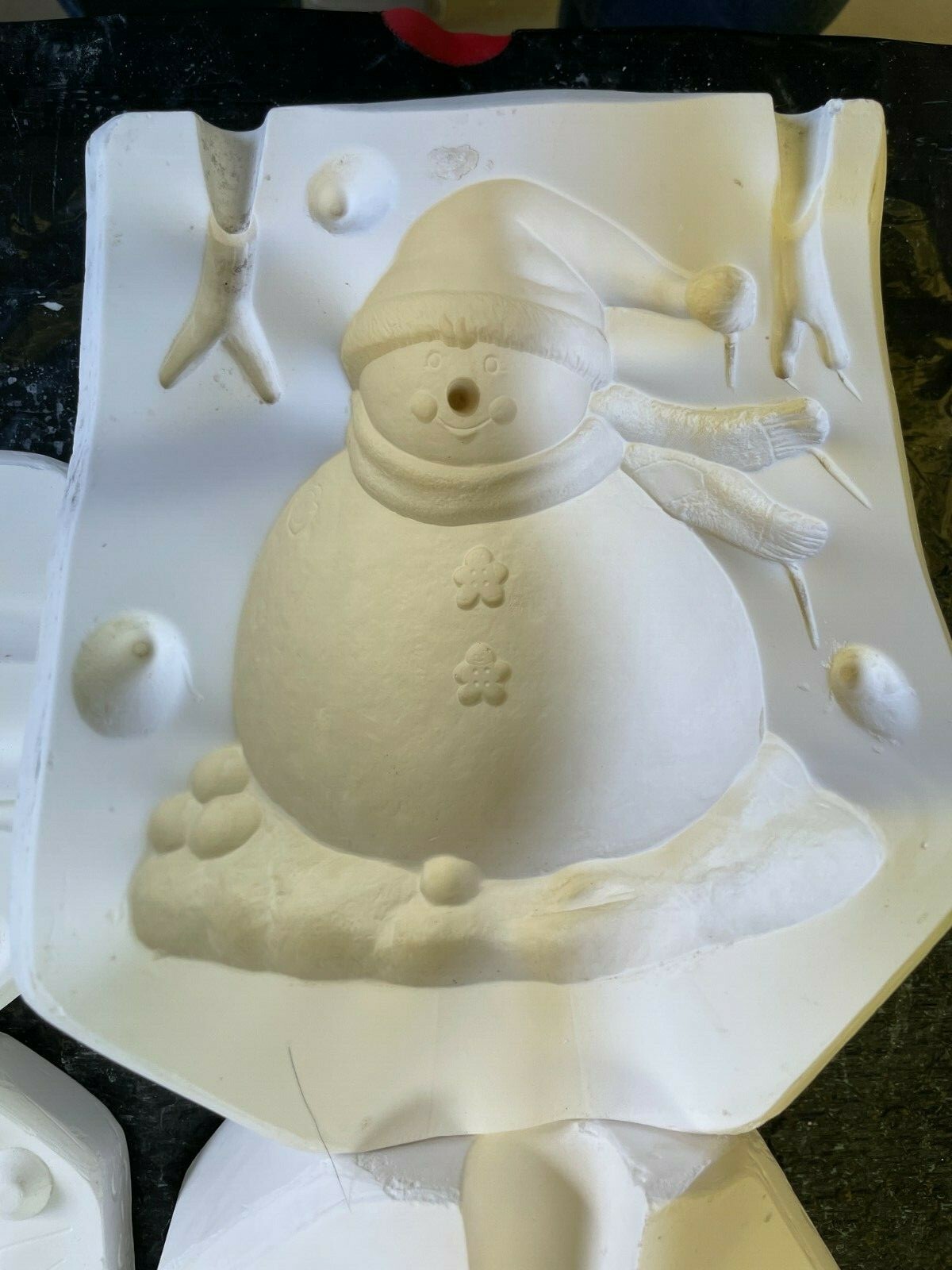 VINTAGE SCIOTO CERAMIC MOLD #S-3316 & S-3318 SNOW BOY AND ACCESSORIES 6 ...