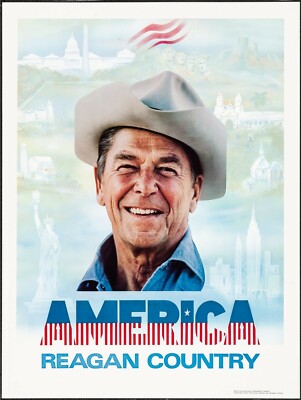1980 President Ronald Reagan NEW Metal Sign: "Reagan Country" Large ...