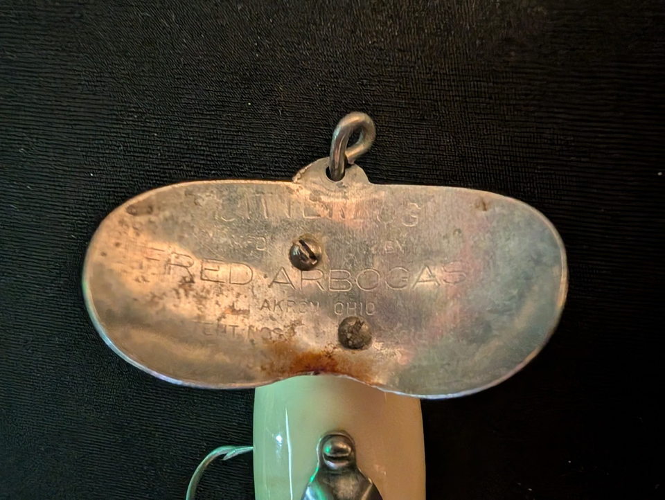 Vintage Fred Arbogast Jitterbug - Green Frog - 2 1/2 inch body FREE ...