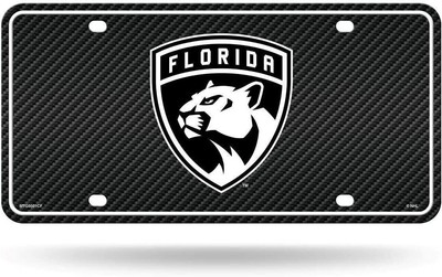 Florida Panthers Metal Auto Tag License Plate, Carbon Fiber Design ...
