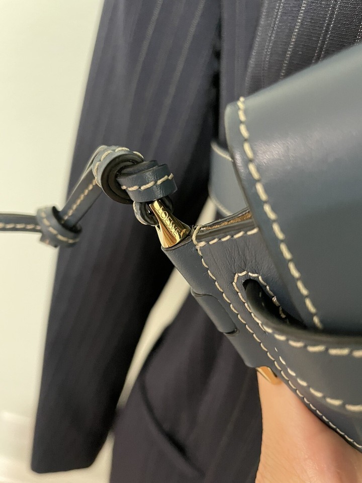 LOEWE mini gate belt bag blue | eBay