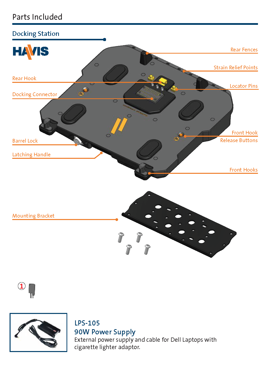 Havis DS-DELL-405-3 Basic Port Replication Triple High-Gain Antenna ...