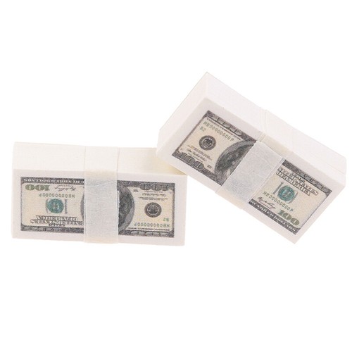 100 Sheets/set Mini Dollar 1:12 Dollhouse Miniature Life Money Us $100 ...