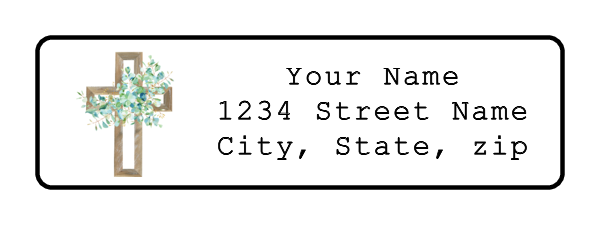400 Personalized Cross Return Address Labels Stickers 1/2" x 1 3/4" | eBay
