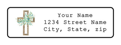 400 Personalized Cross Return Address Labels Stickers 1/2" x 1 3/4" | eBay
