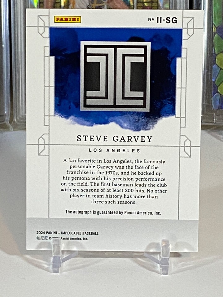 2024 Panini Impeccable Steve Garvey Illustrious Ink Gold Auto /10 SSP ...