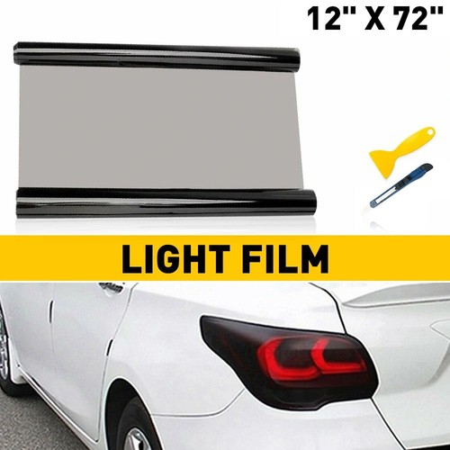 12"x72" Matte Film Black Tint Lens Vinyl Wrap For Headlight Taillights ...