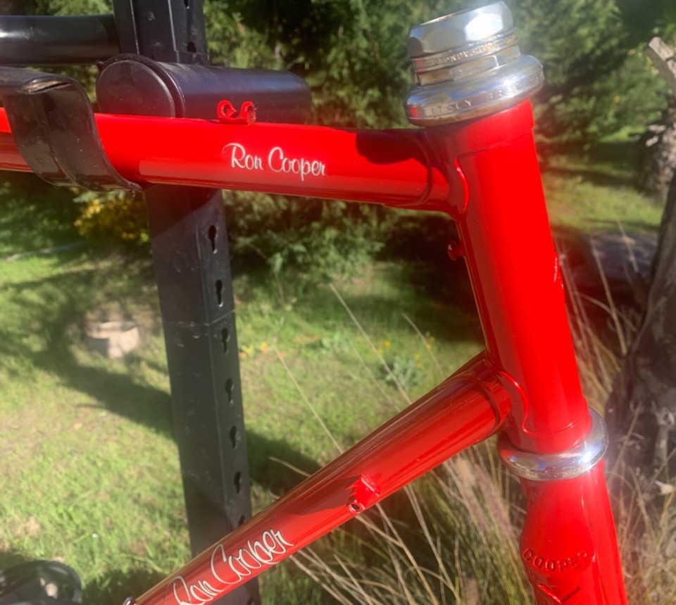 RON COOPER Hand Built Frame Set 1970's RED 55 x 55cm w/ Campagnolo HS ...
