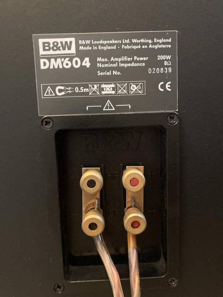 B&W-- Bowers & Wilkins-- DM 604 Loudspeakers (Pair)---3-way 4th-order ...